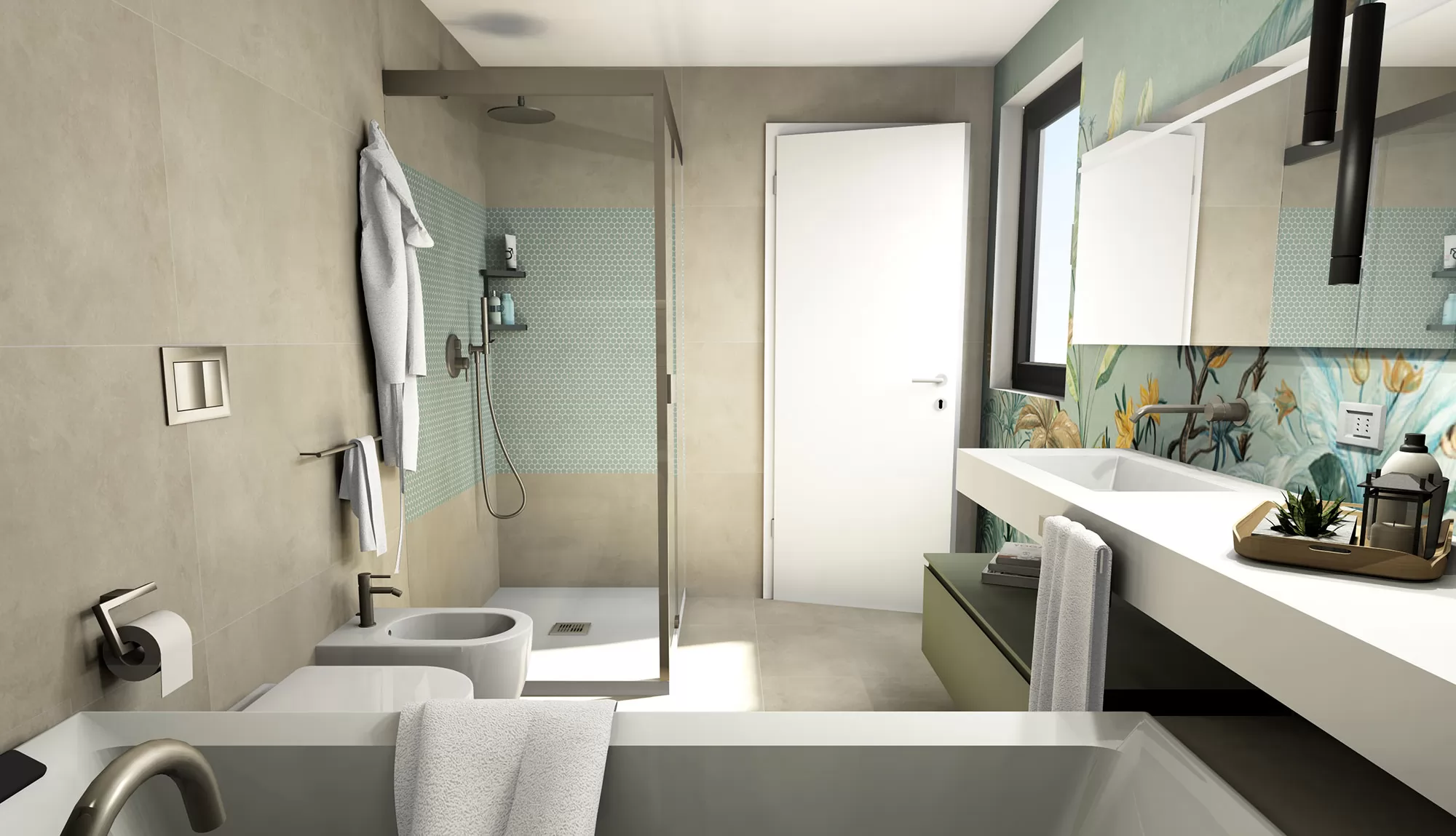 Jungle Chic Bathroom by Architec Home | Tecnografica