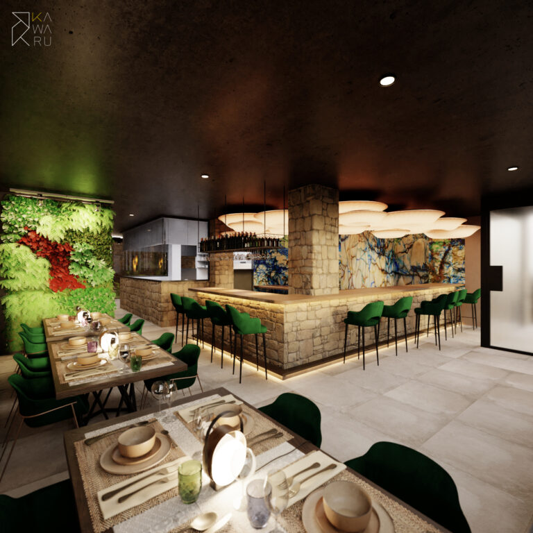 Restaurant Monterrey by PB 3D Render & Kawaru Studio | Tecnografica