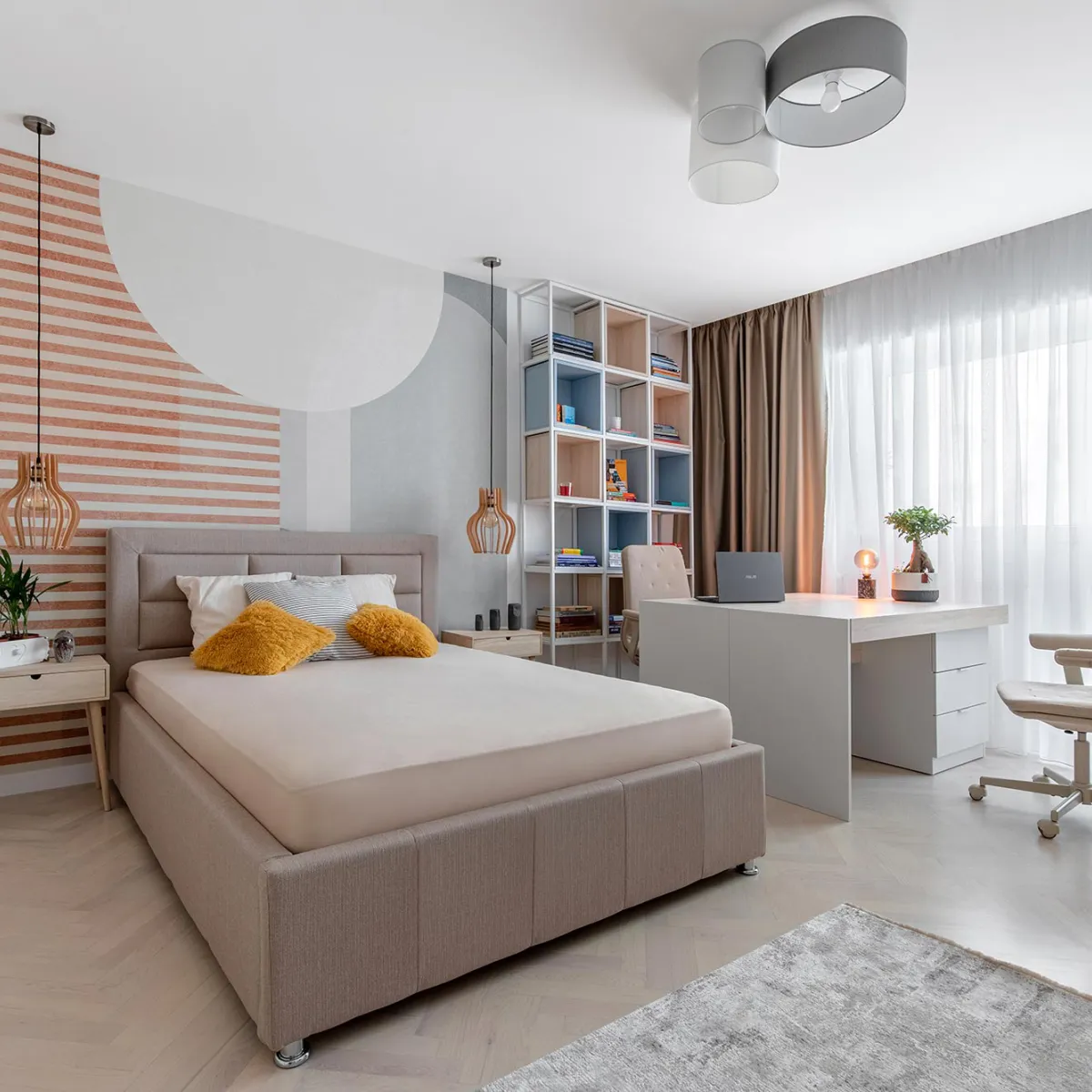 Bedroom and Home Office – “Young and Free” Project by Simetrica Design ...