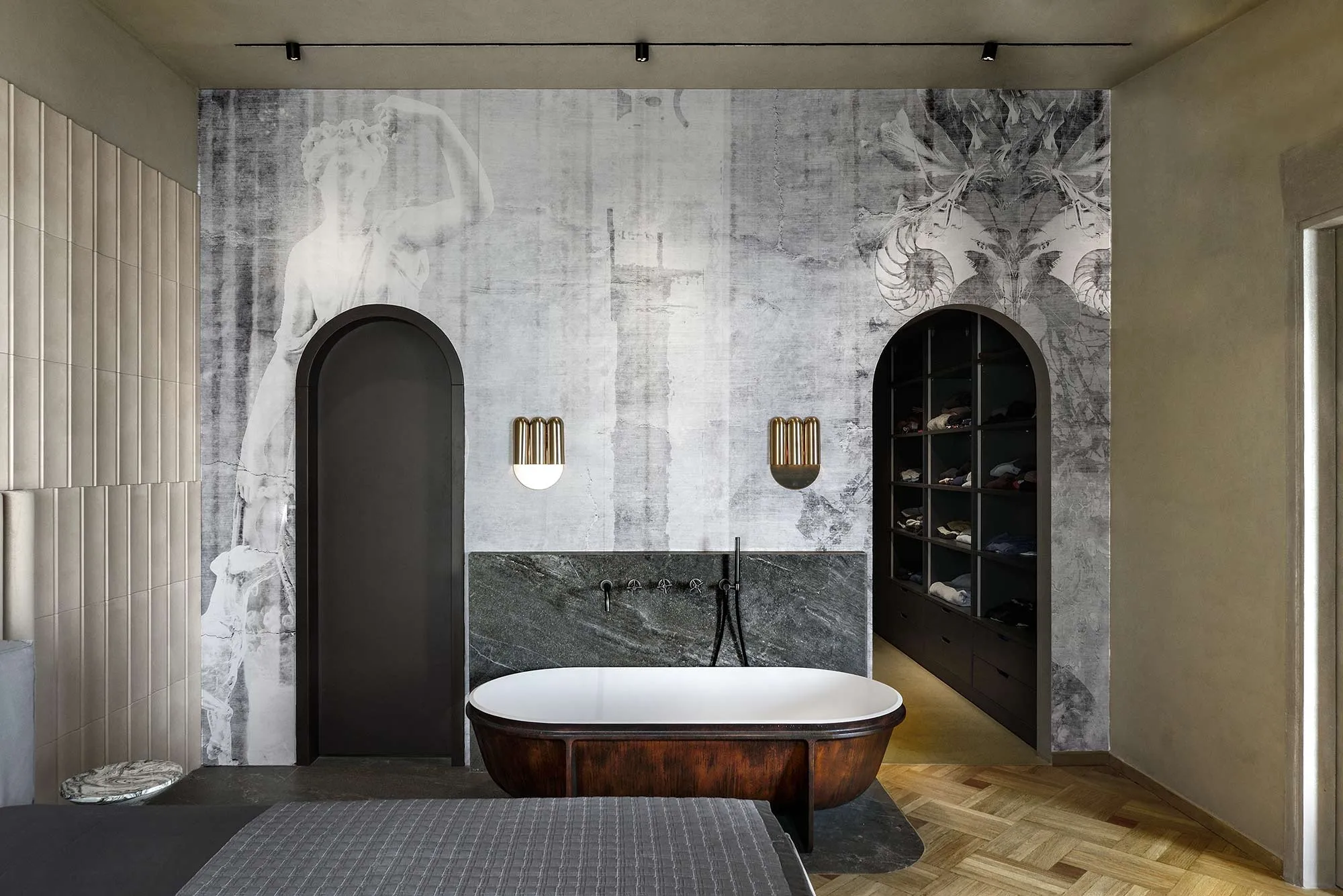 #TecnoInspo | Arches and wallpaper: the wall becomes space | Tecnografica