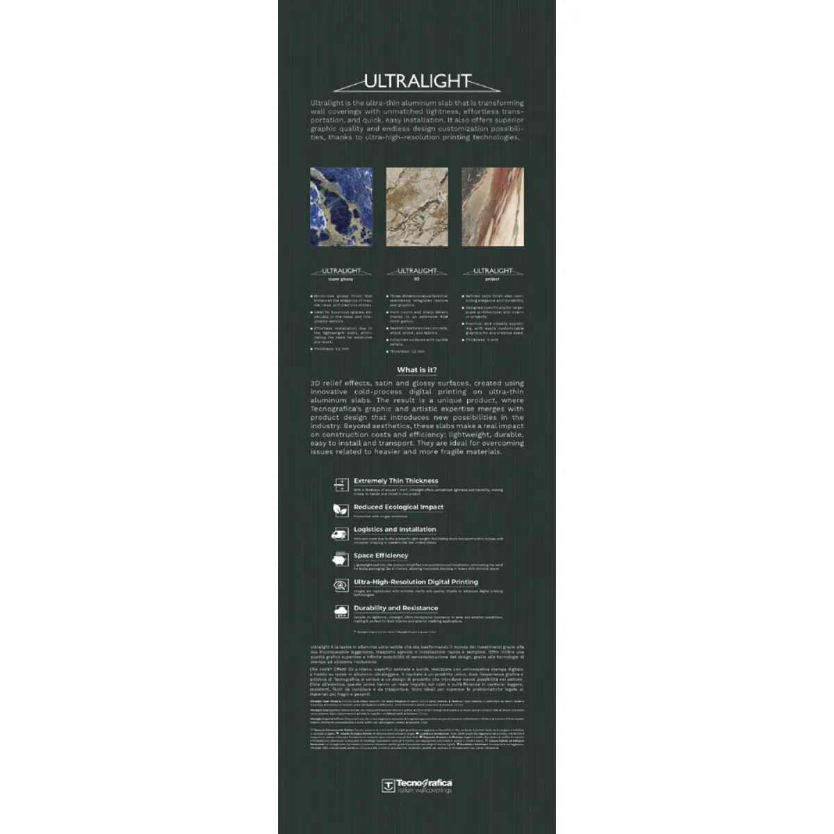 Ultralight Infographic Panel | Tecnografica